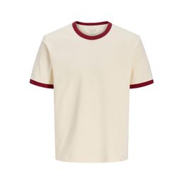 Jack & Jones Jack & Jones T-Shirt Herren Gr&ouml;&szlig;e S karminrot / wollwei&szlig;