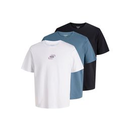 Jack & Jones Jack & Jones T-Shirt Herren Gr&ouml;&szlig;e XL blau / pink / schwarz / wei&szlig;