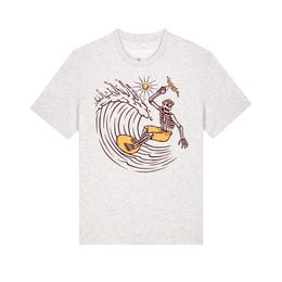 Watapparel Shirt ' Surfing for life ' male size L Yellow / mottled grey / Black