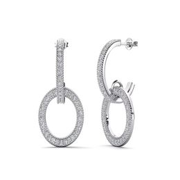 ROUGEMONT Jewellery Earrings 'Zweiteilige Creolen Ohrringe Sophie' female size One size Silver