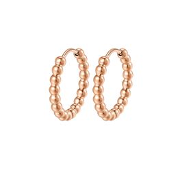 Hey Happiness Ohrringe 'Large Beaded Hoop' Damen Gr&ouml;&szlig;e One Size rosegold