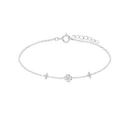 Lucardi Armband 'Essentials' Damen Gr&ouml;&szlig;e 19 silber / transparent