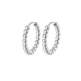 Hey Happiness Ohrringe 'Large Beaded' Damen Gr&ouml;&szlig;e One Size silber