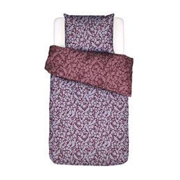 Essenza Bettw&auml;sche 'Rosie' Herren Gr&ouml;&szlig;e 155x220 + 1x 80x80 cm bordeaux / wei&szlig;