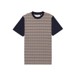 Aquascutum Active Shirt male size XL Cream / Dark blue / Brown
