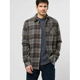 MCS Button Up Shirt 'MCHenry' male size S Chamois / Navy / Brown