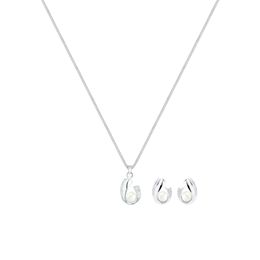 Elli Diamonds Schmuckset Damen Gr&ouml;&szlig;e 45 silber / perlwei&szlig;