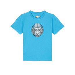Watabout.kids T-Shirt 'Racing Tiger' Jungen Gr&ouml;&szlig;e 98/104 aqua / grau / wei&szlig;