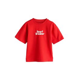 next T-Shirt Jungen Gr&ouml;&szlig;e 110 rot / wei&szlig;
