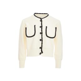 Carnea Strickjacke Damen Gr&ouml;&szlig;e M schwarz / wollwei&szlig;