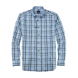 OLYMP Button Up Shirt male size S marine blue / Gentian / Light blue