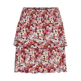 Laura Scott Rock Damen Gr&ouml;&szlig;e 40 lila / rot / schwarz / wei&szlig;