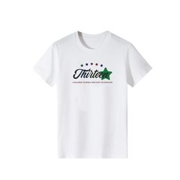 Lapaplus Shirt 'Women Gradient Cursive Thirteen Star Print T-Shirt' Damen Gr&ouml;&szlig;e S wei&szlig;