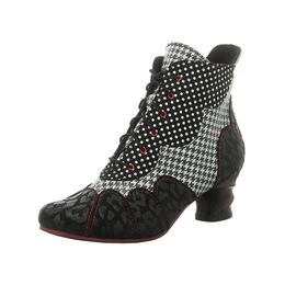 Simen Lace-Up Boots 'Damen Stiefelette 3176A SCHWARZ/WEISS Echt Leder in schwarz' female size 41 Black