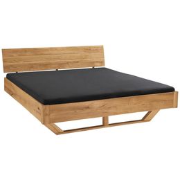 Linea Natura Balkenbett, Wildeiche, Holz, Wildeiche, massiv, 140x200 cm, in verschiedenen Gr&ouml;&szlig;en erh&auml;ltlich, Schlafzimmer, Betten, Einzelbetten