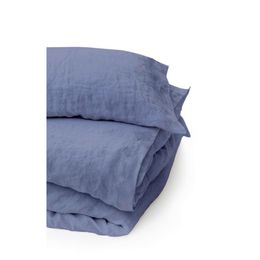 Bettw&auml;sche Leinen, Blau, Textil, Uni, 135x200 cm, Oeko-Tex&reg; Standard 100, pflegeleicht, atmungsaktiv, hautfreundlich, schadstoffgepr&uuml;ft, weiche und anschmiegsame Oberfl&auml;che, Schlaftextilien, Bettw&auml;sche, Bettw&auml;sche