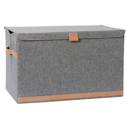 Love IT Store IT Truhe Premium, Grau, Textil, Holzwerkstoff, 1 F&auml;cher, 62x39x37.5 cm, Deckel, Tragegriff, Deckel aufklappbar, Ordnen & Aufbewahren, Truhen