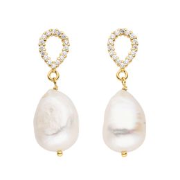Firetti Ohrringe Damen Gr&ouml;&szlig;e One Size gold / perlwei&szlig;