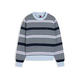 Tommy Jeans Pullover 'ESSENTIAL' Damen Gr&ouml;&szlig;e XL navy / pastellblau / blutrot / wei&szlig;