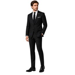 Guild Anzug 'Extra Slim fit Business Anzug' Herren Gr&ouml;&szlig;e 48 schwarz