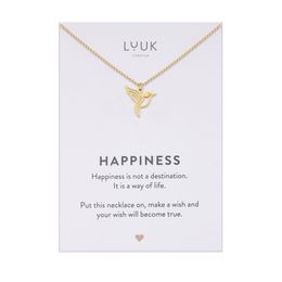 Luuk Lifestyle Kette 'LUUK LIFESTYLE Halskette "Kolibri"' Damen Gr&ouml;&szlig;e 45 / 50 cm gold