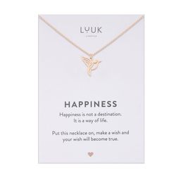 Luuk Lifestyle Kette 'LUUK LIFESTYLE Halskette "Kolibri"' Damen Gr&ouml;&szlig;e 45 / 50 cm rosegold