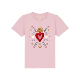 watabout.kids Shirt 'Love and flex' boy size 116 Blue / Rose / Red