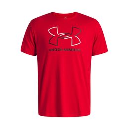 Under Armour Funktionsshirt 'Foundation' Herren Gr&ouml;&szlig;e XL rot / schwarz / wei&szlig;
