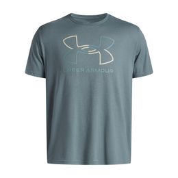 Under Armour Funktionsshirt 'Foundation' Herren Gr&ouml;&szlig;e XL taubenblau / hellblau / offwhite