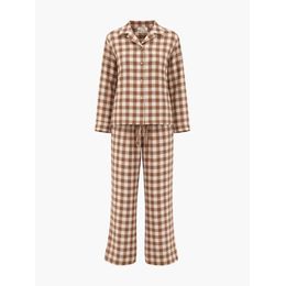 Amourlinen Pyjama 'Snooze' Damen Gr&ouml;&szlig;e XS dunkelbraun Sommerkleid