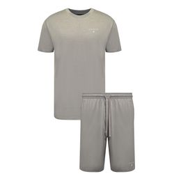 SikSilk Pyjama kurz Herren Gr&ouml;&szlig;e M grau