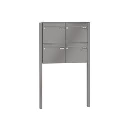 Renz Basic B freistehende 4-fach in RAL 7016 zum Einbetonieren mit 2ten Namensschild & Soft Close