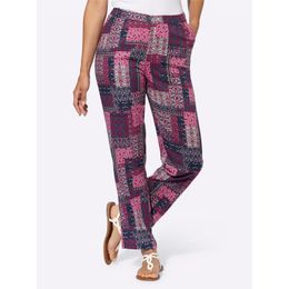 WITT Damen Schlupfhose mit Patch-Druck, erika-jeansblau-bedruckt, Gr&ouml;&szlig;e 38