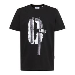 Carlo Colucci T-Shirt 'Eusebi' Herren Gr&ouml;&szlig;e XS schwarz / wei&szlig;