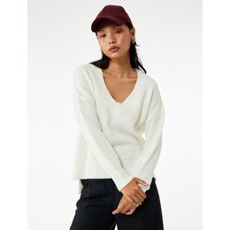 KOTON Pullover Damen Gr&ouml;&szlig;e L ecru