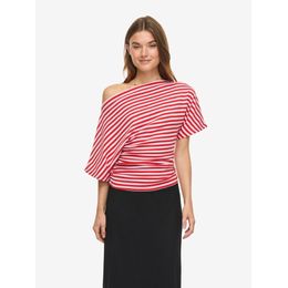 Noisy may T-Shirt 'NMStormi' Damen Gr&ouml;&szlig;e L rot / wei&szlig;