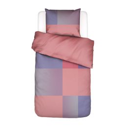 Essenza Bettw&auml;sche 'Femi' Herren Gr&ouml;&szlig;e 155x220 + 1x 80x80 cm rauchblau / mauve / pink