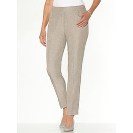 WITT Damen Schlupfhose mit B&uuml;gelfalten, sesam-meliert, Gr&ouml;&szlig;e 44