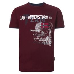 Jan Vanderstorm T-Shirt 'S&ouml;lve' Herren Gr&ouml;&szlig;e 7XL Gro&szlig;e Gr&ouml;&szlig;en dunkelrot