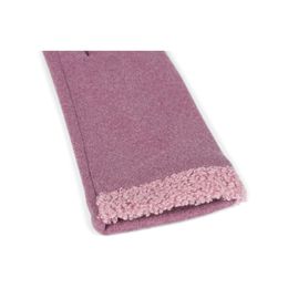 Stylebreaker Fingerhandschuhe 'Touchscreen Handschuhe Teddyfell' Damen Gr&ouml;&szlig;e XS/XL mauve
