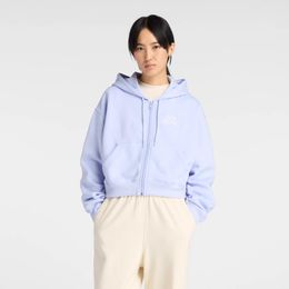 new balance Zip-Up Hoodie 'Trackside' female size L Lilac / White