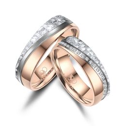 Marrya Ring 'MARRYA CA-08 Ehering aus Carbon + Titan - Ros&eacute;-Wei&szlig;' Damen Gr&ouml;&szlig;e 56 rosegold