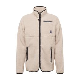 Didriksons Athletic Fleece Jacket 'Phoenix' male size XL Beige / Dark grey / Black