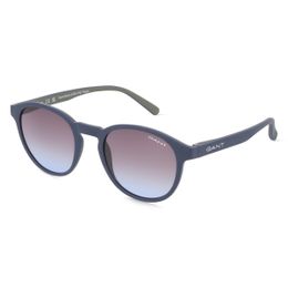 Gant Gant GA7234 | Unisex-Sonnenbrille | Fassung: Vollrand, Quadratisch, Acetat, Blau Matt | Glasfarbe: Blau Verlaufend
