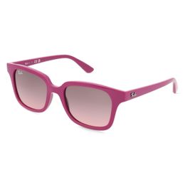 Ray-Ban Junior RJ9071S | Unisex-Sonnenbrille | Fassung: Vollrand, Quadratisch, Kunststoff, Rot | Glasfarbe: Rose