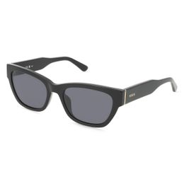 Fossil FOS 2163/G/S | Damen-Sonnenbrille | Fassung: Vollrand, Eckig, Acetat, Schwarz | Glasfarbe: Grau