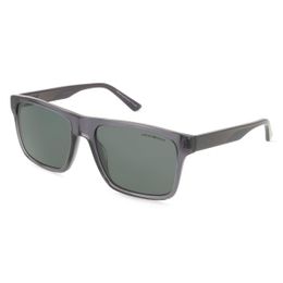Emporio Armani EA4232 | Herren-Sonnenbrille | Fassung: Vollrand, Quadratisch, Acetat, Grau Transparent | Glasfarbe: Grau