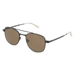 Montblanc MB0363S | Unisex-Sonnenbrille | Fassung: Vollrand, Pilot, Metall, Schwarz | Glasfarbe: Braun
