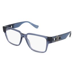 Versace VE3346 Brille Herren | Fassung: Vollrand, Quadratisch, Blau Transparent