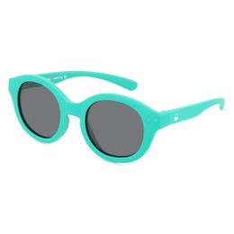 OKIDOKI JIMMY SUN LITTLE (3-5) | Kinder-Sonnenbrille | Fassung: Vollrand, Panto, Kunststoff, Gr&uuml;n Matt | Glasfarbe: Grau